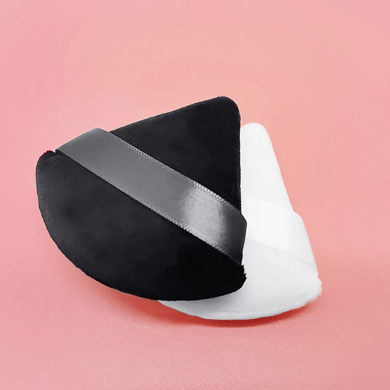 6pcs 4 Colors Triangle Puff Washable Velvet Mini Makeup Sponge For ...
