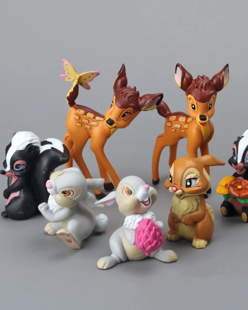 PVC-Cartoon-Action-Figures-para-Crian-as-Bambi-Deer-Toys-Estatueta-de ...