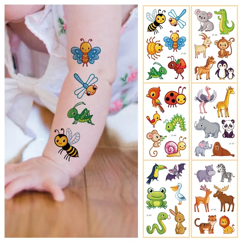 10-kinds-Animal-Insect-Temporary-Tattoos-For-Kids-Enlightenment ...