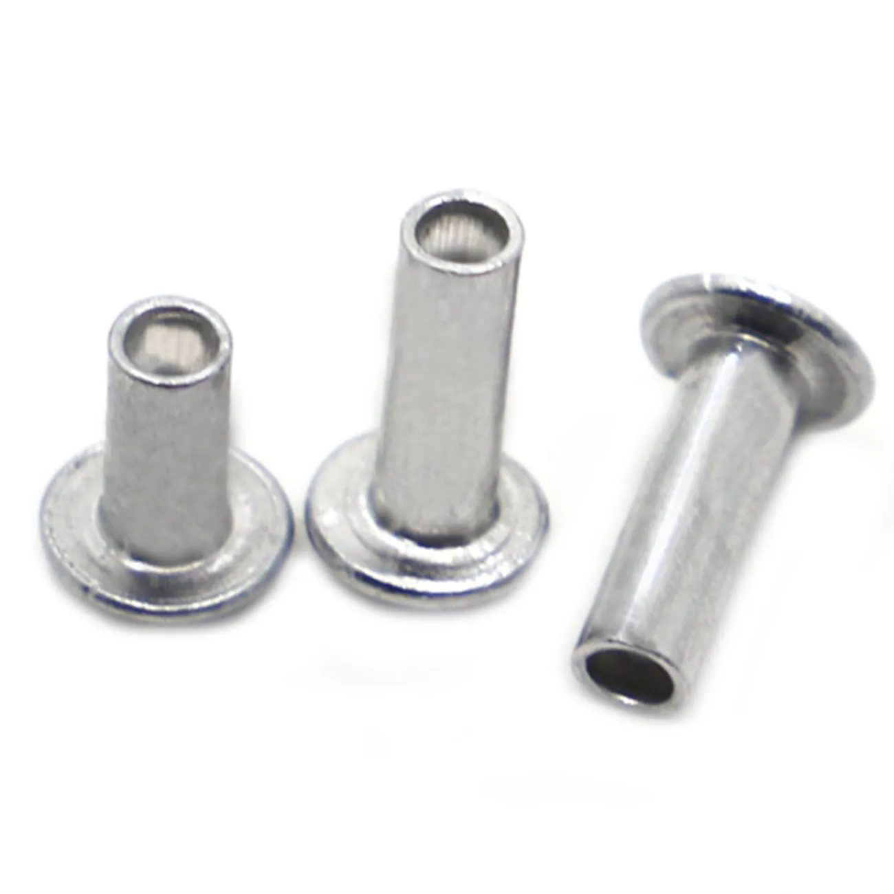 Cabeza de armazón de botón plano redondo de aluminio, semihueco remache ...