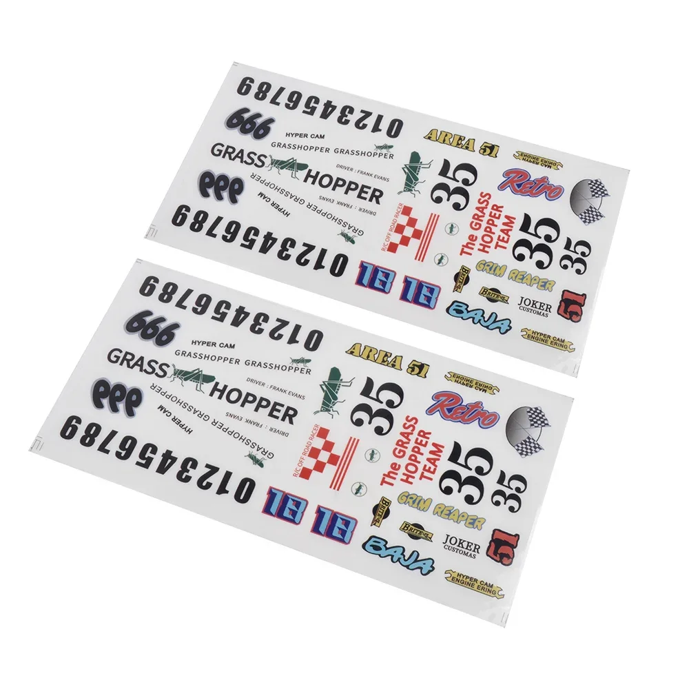RC Stickers Decal Set for Tamiya Grasshopper 1:10 RC Buggy 2wd Off Road Car