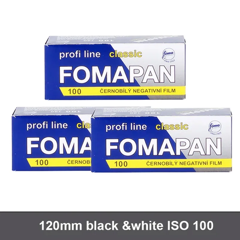 3Rolls Original 120mm FOMAPAN 100 Black white negative film ISO 100 200 ...