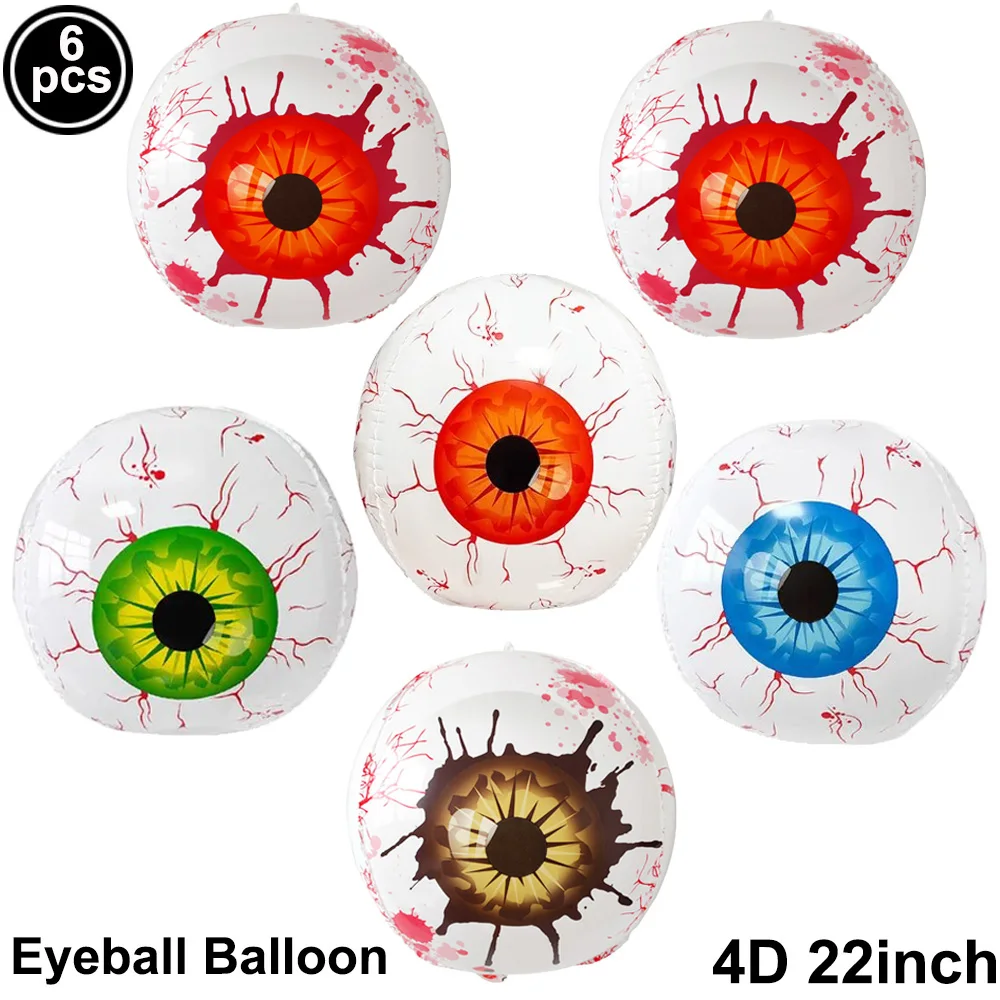 6pcs-Halloween-Balloons-Eyeball-Spider-Pumpkin-Skeleton-Man-Foil ...