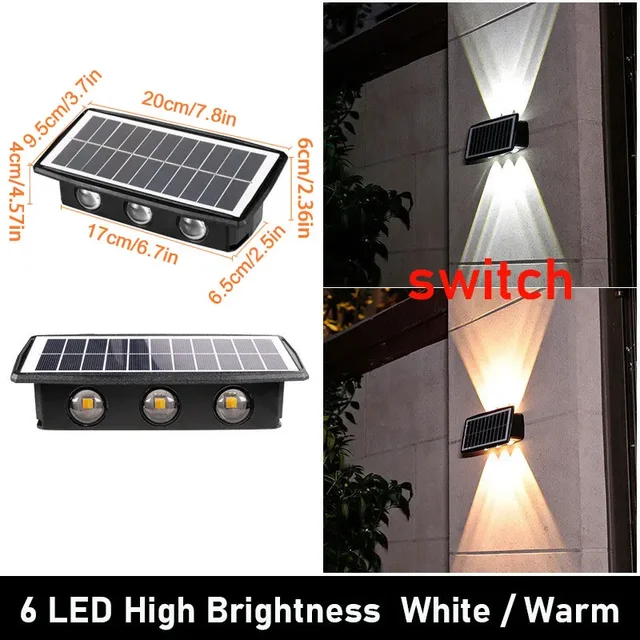 Solar Up and Down Wall Lights - Lighting4Home