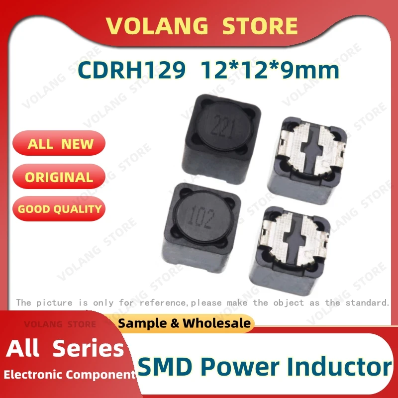 5Pcs-SMD-Power-Shield-Inductor-CDRH129-Anti-interference-3-3UH-3R3-4R7 ...