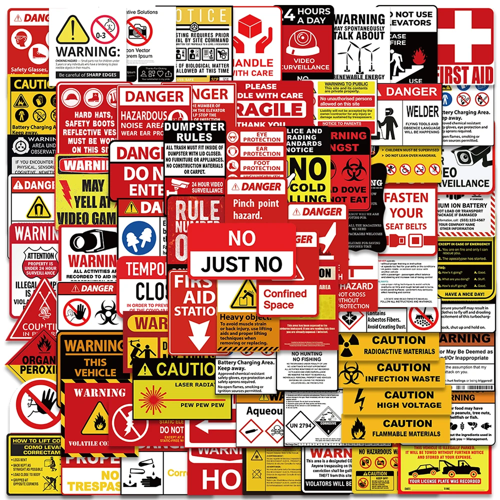 75pcs-Cool-Warning-Sign-Stickers-For-Luggage-Laptop-Guitar-Skateboard ...
