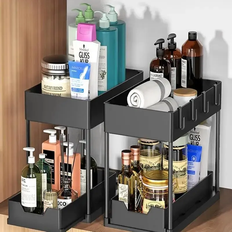 Pullable-Double-Layer-Storage-Rack-Kitchen-Sink-Disassembly-And-Storage ...