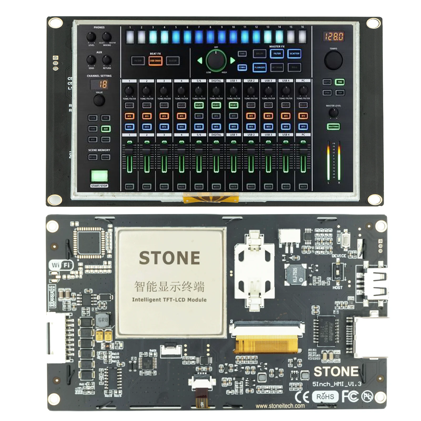 5.0" TFT LCD Display With Full Color And Multi Function|control heater|control shortsboard cover ...