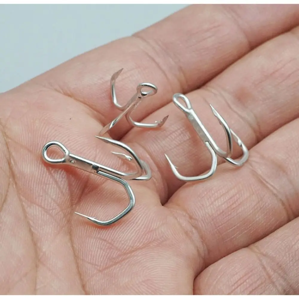 10Pcs-New-5X-intensify-anti-rust-Super-Sharp-Fishhooks-Treble-Fishing ...