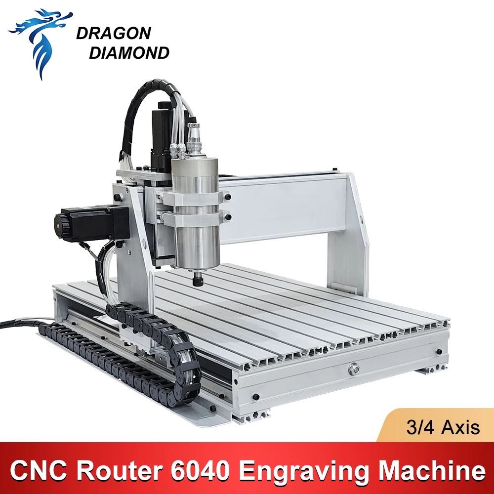 3/4 Axis CNC Mini Router 6040 USB Port Milling Engraving Machine with ...