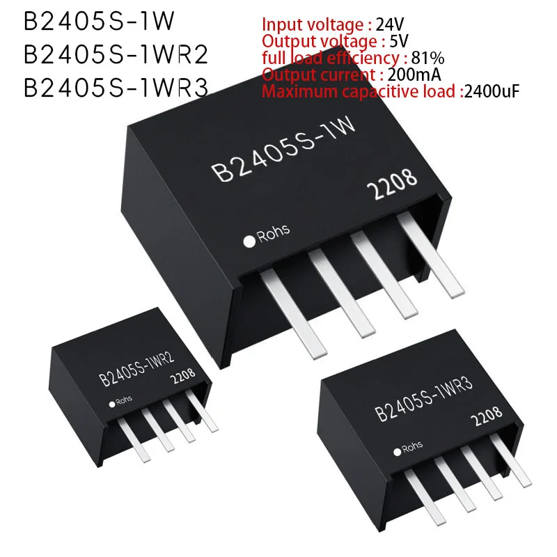 B2405S-1W-24V-to-5V-Isolated-Power-Module-DC-DC-B2405S-1WR2-R3-With ...