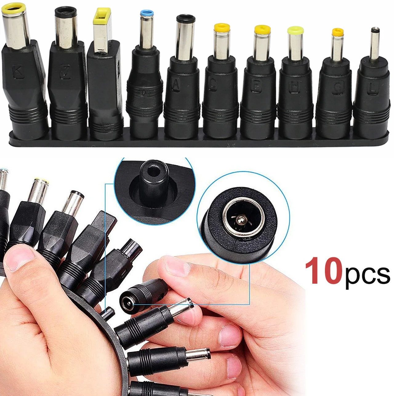 10-Pieces-Set-Universal-For-Notebook-Laptop-Charger-Power-Adapter-Tips ...