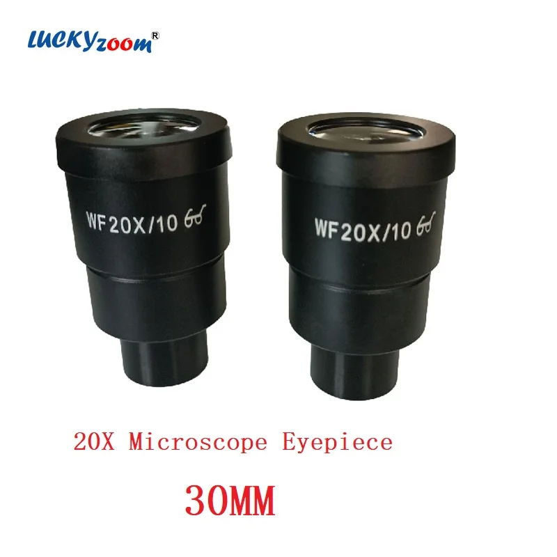 2pcs-30MM-Microscope-Eyepiece-20X-Black-Metal-Widefield-Optical-Glass ...