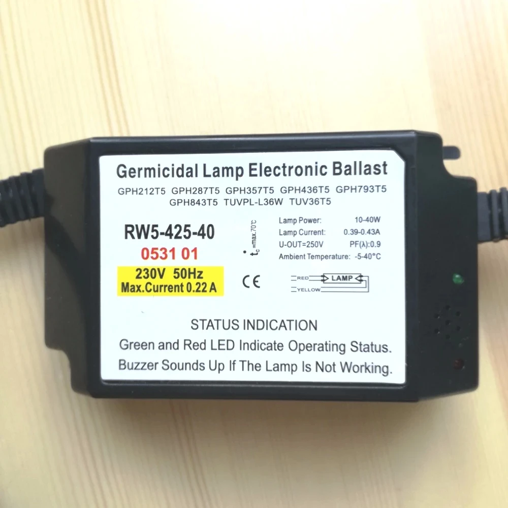 TEPRO Electronic UV Ballast 40W Aquarium Germicidal Lamp Ballasts with ...