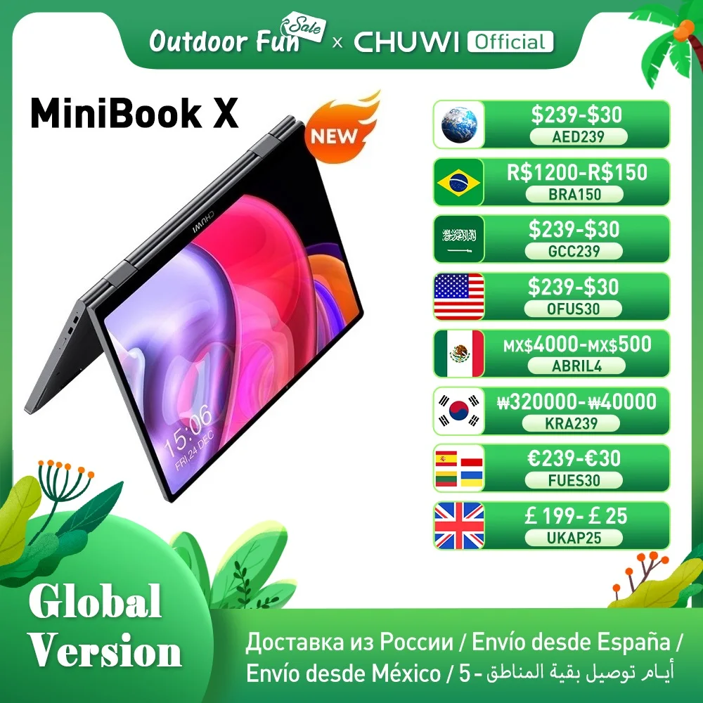 CHUWI-MiniBook-X-Laptop-Tablet-2-In-1-Intel-N100-N5100-10-51-FHD-IPS ...