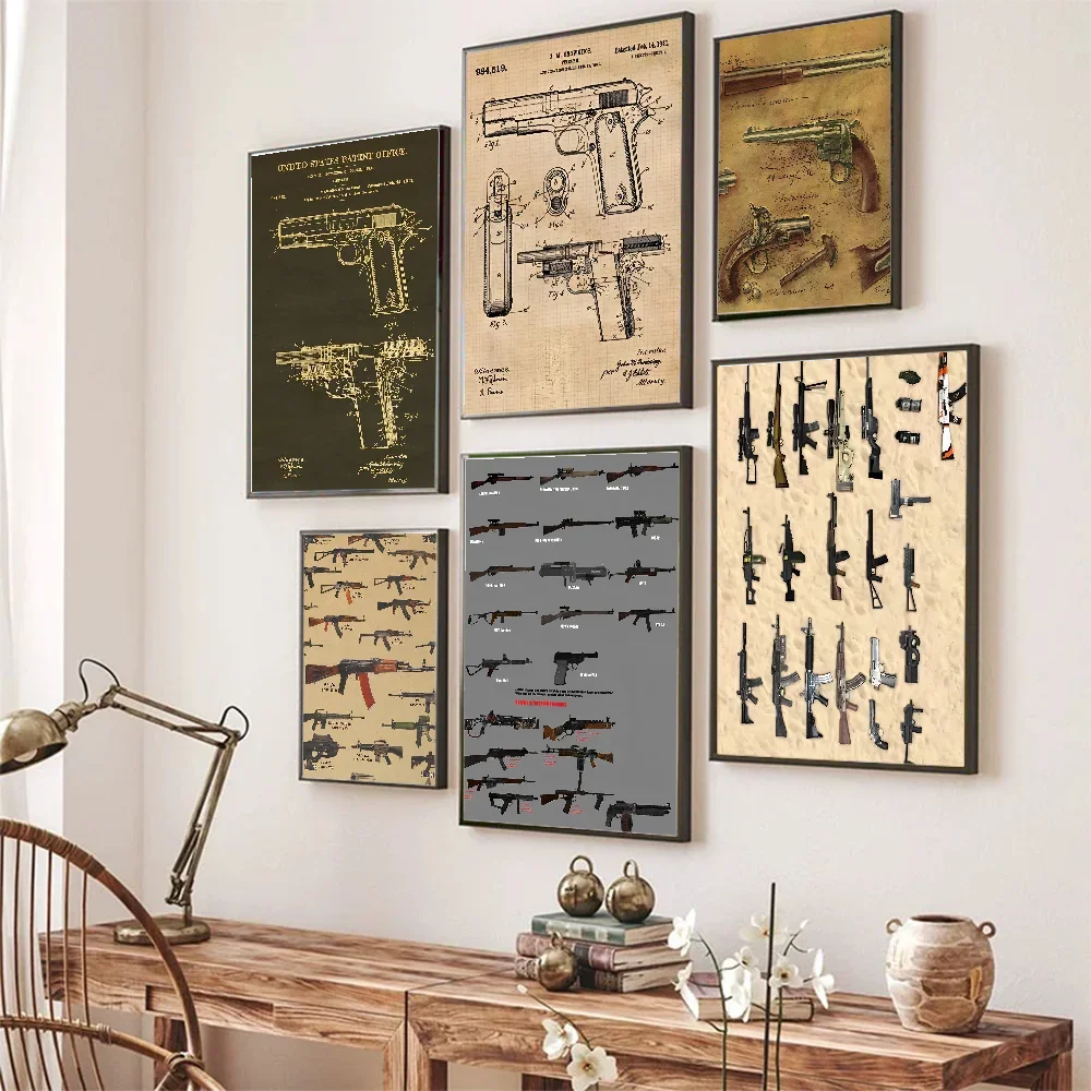 World-Famous-Gun-Posters-Military-Fans-Vintage-Poster-Self-adhesive-Art ...