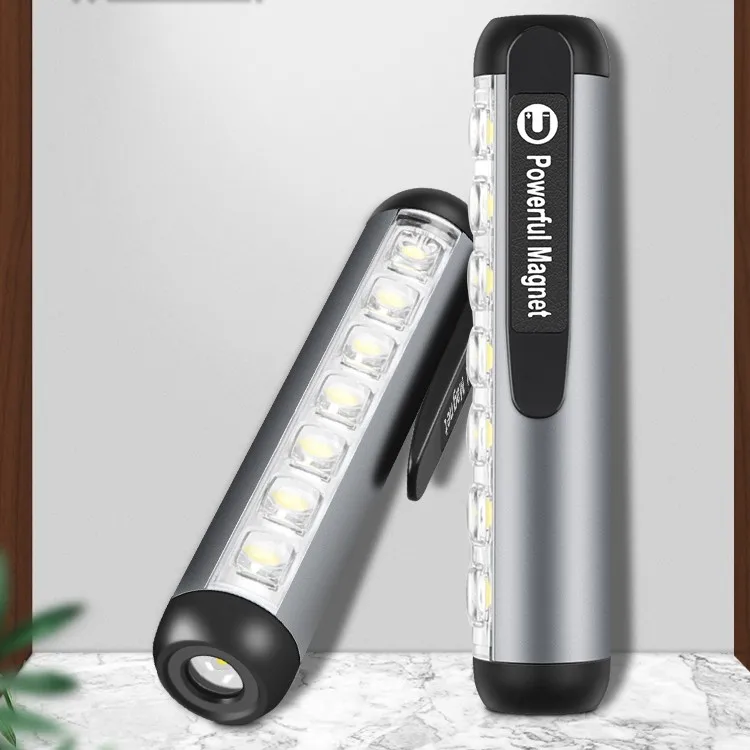 LED-Torch-Pocket-USB-Rechargeable-Mini-Keychain-Flashlight-With-Clip ...