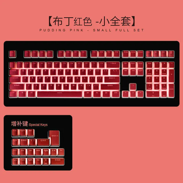 129 Keys Pudding OEM Profile PBT Double Shot Keycap – Fabluz
