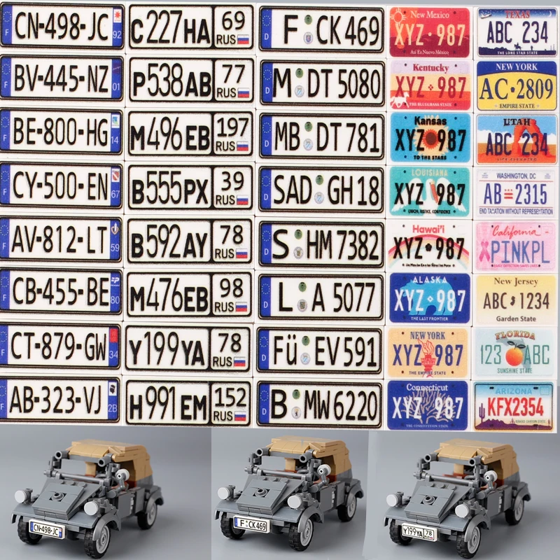 MOC-City-Street-View-Printed-Building-Blocks-German-US-Russia-France ...