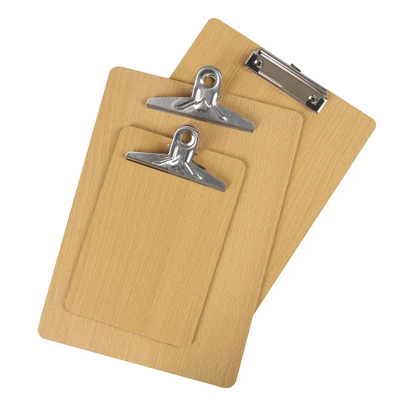 A4-Clipboard-Thickened-Wooden-File-Folder-Hanging-Writing-Board-Clip ...
