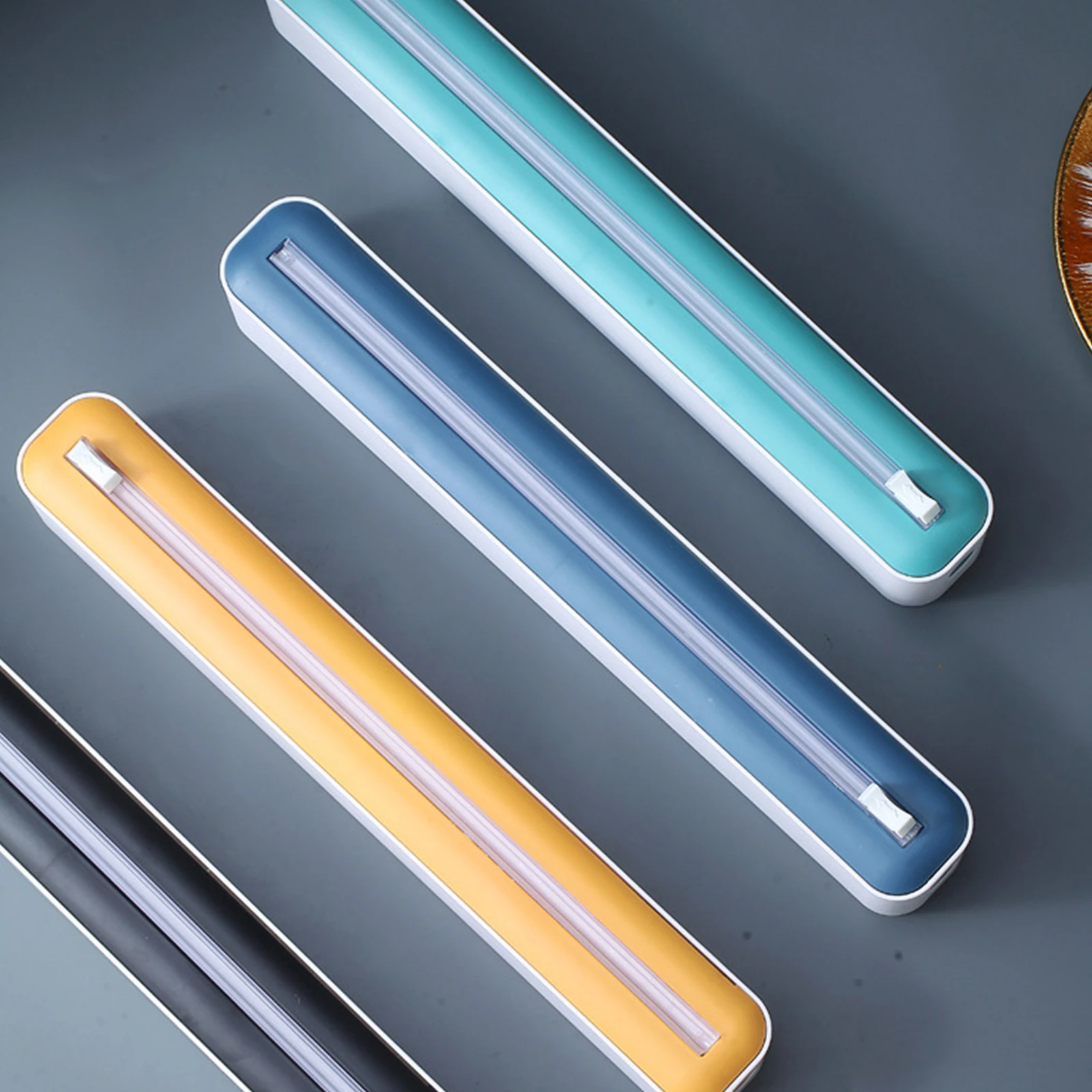 Waterproof-Saran-Wrap-Dispenser-with-Slide-Cutter-Food-Cling-Film-Wrap ...