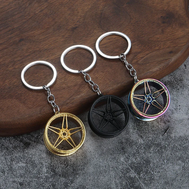 Creative-New-Design-5-Hubs-Wheel-Rim-Model-Keychain-Fashion-Accessories ...