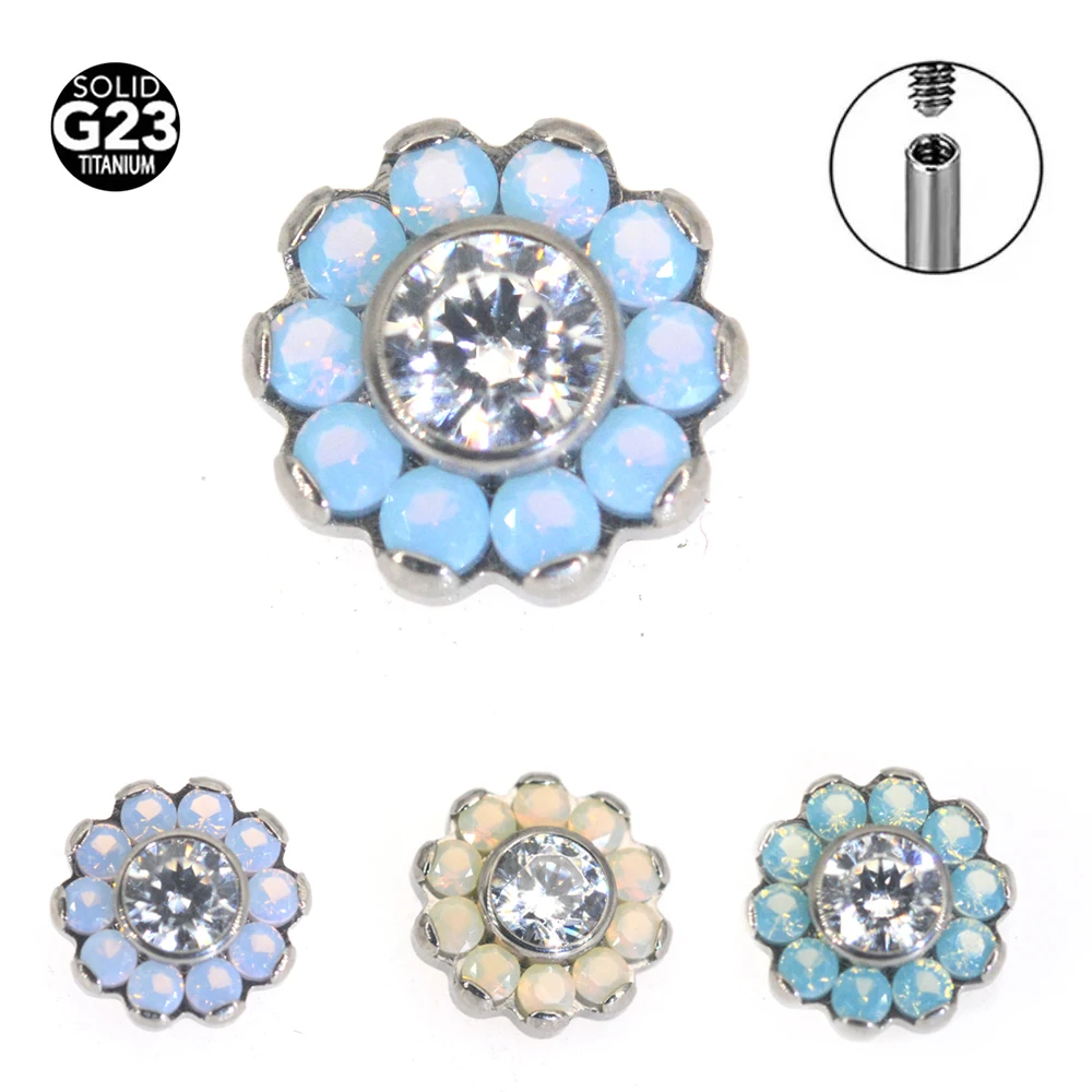 2023-New-Tranding16G-1PC-Flower-Dermal-Women-Jewelry-F136-Titanium-Opal ...