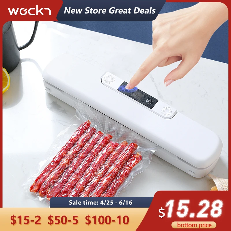 Food Saver Vacuum Sealer Machine 220V/110V Automatic Household Vacuum Sealers Packaging Machine ...