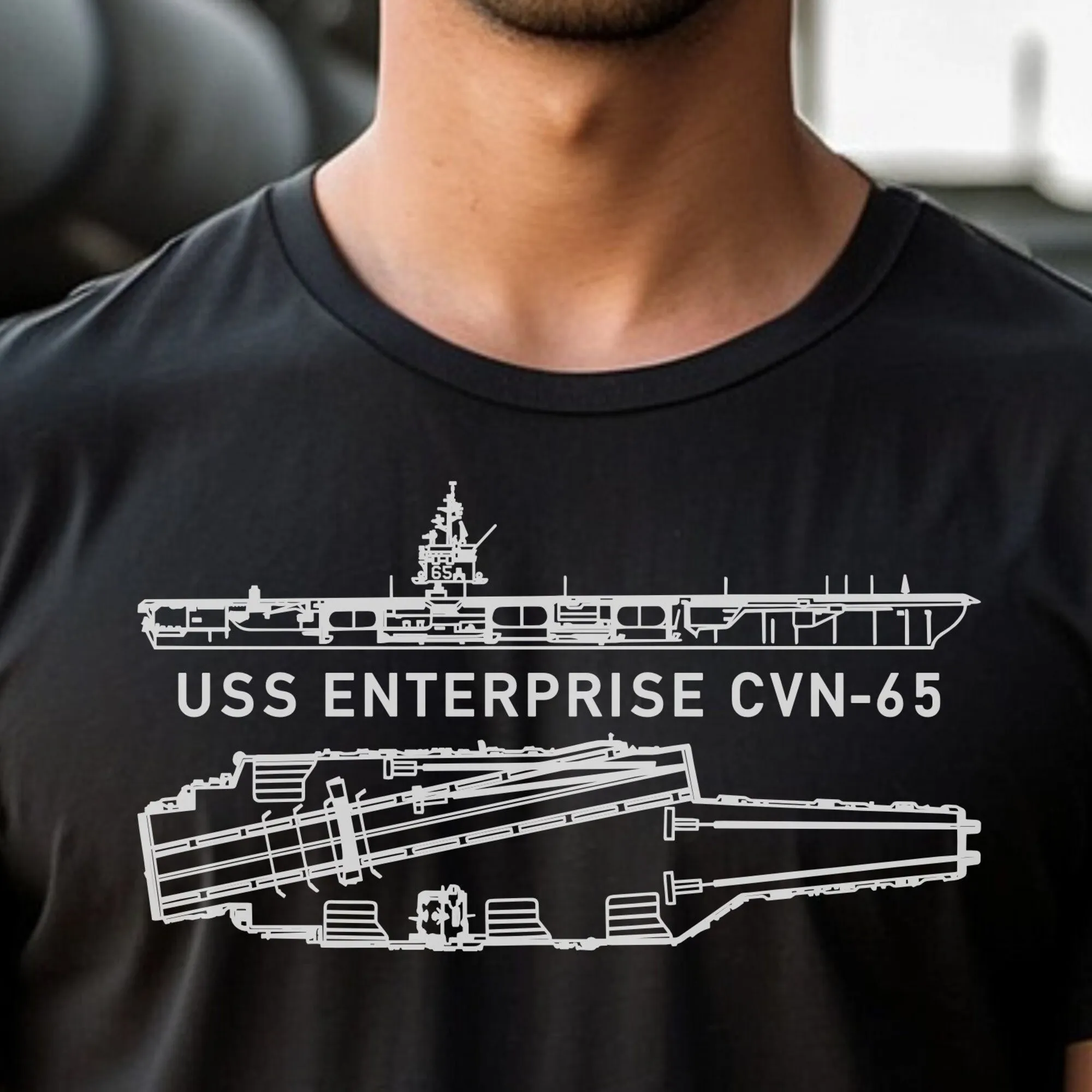 USS-Enterprise-CVN-65-Aircraft-Carrier-Ship-Blueprint-Line-Drawing-T ...