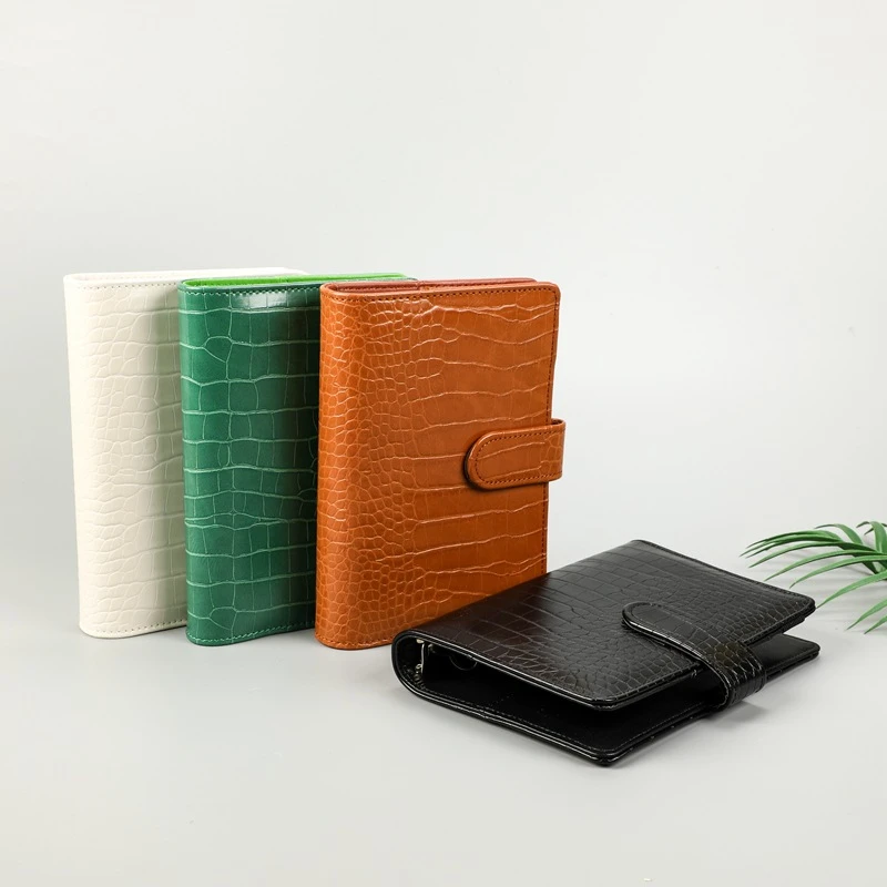 A5 A6 Macaroon Laser Color Crocodile Pattern DIY Binder Notebook Cover ...