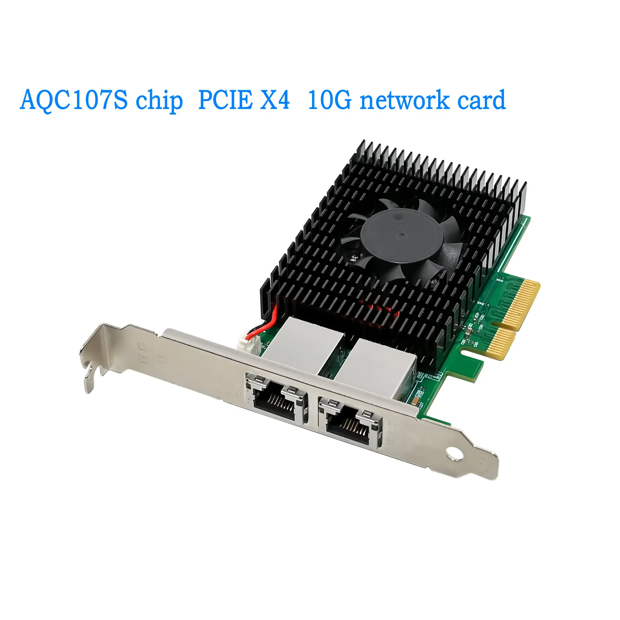AQC107 Chipset PCIe x4 Dual Copper RJ45 10Gbps Port Ethernet Network ...