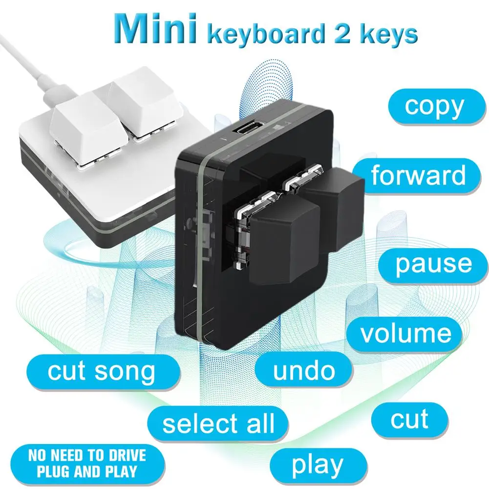 2-Keys-Custom-Keyboard-Mini-Keyboard-For-Photoshop-Gaming-Hotswap-Programming-Keypad-Copy-Paste ...
