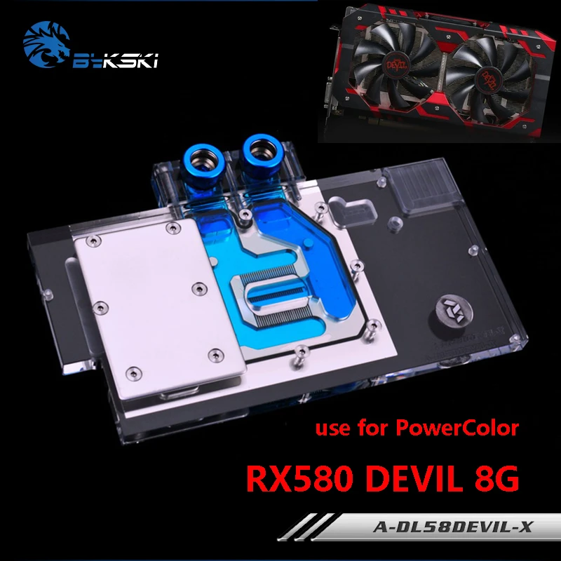 Bykski Water Block Use For Powercolor Rx580 Red Devil 8g Rx590 / Video ...