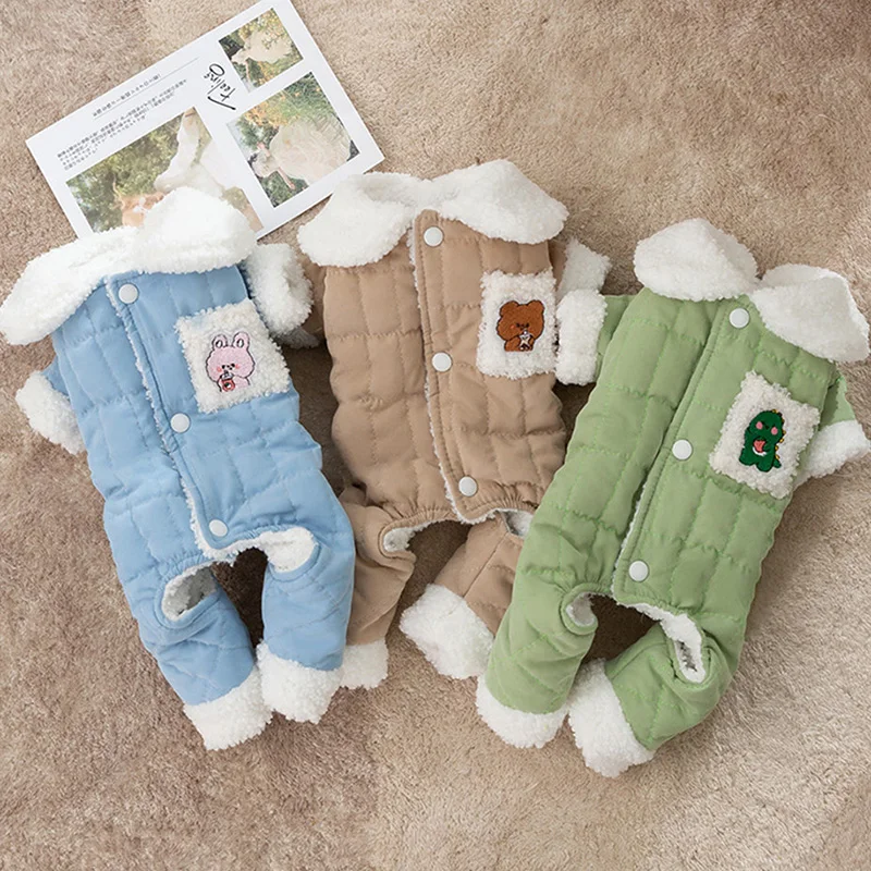 Lamb-Plush-Pet-Clothing-Winter-Thickened-Warmth-Dog-Four-Legged-Clothes ...