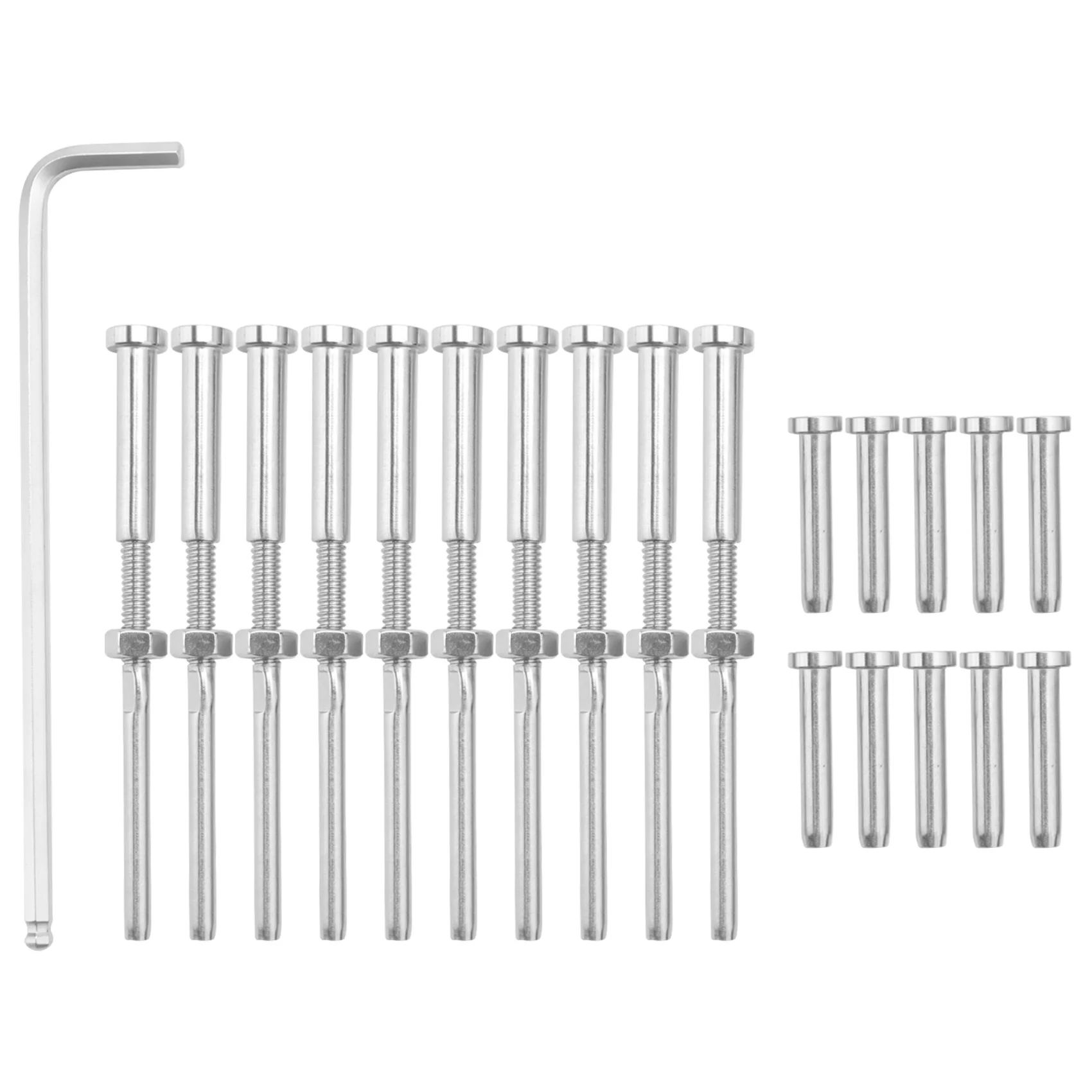 Stemball Swage and Invisible Hex Head Threaded Stud Tension End Fitting stemball-swage-and-invisible-hex-head-threaded-stud-tension-end-fitting