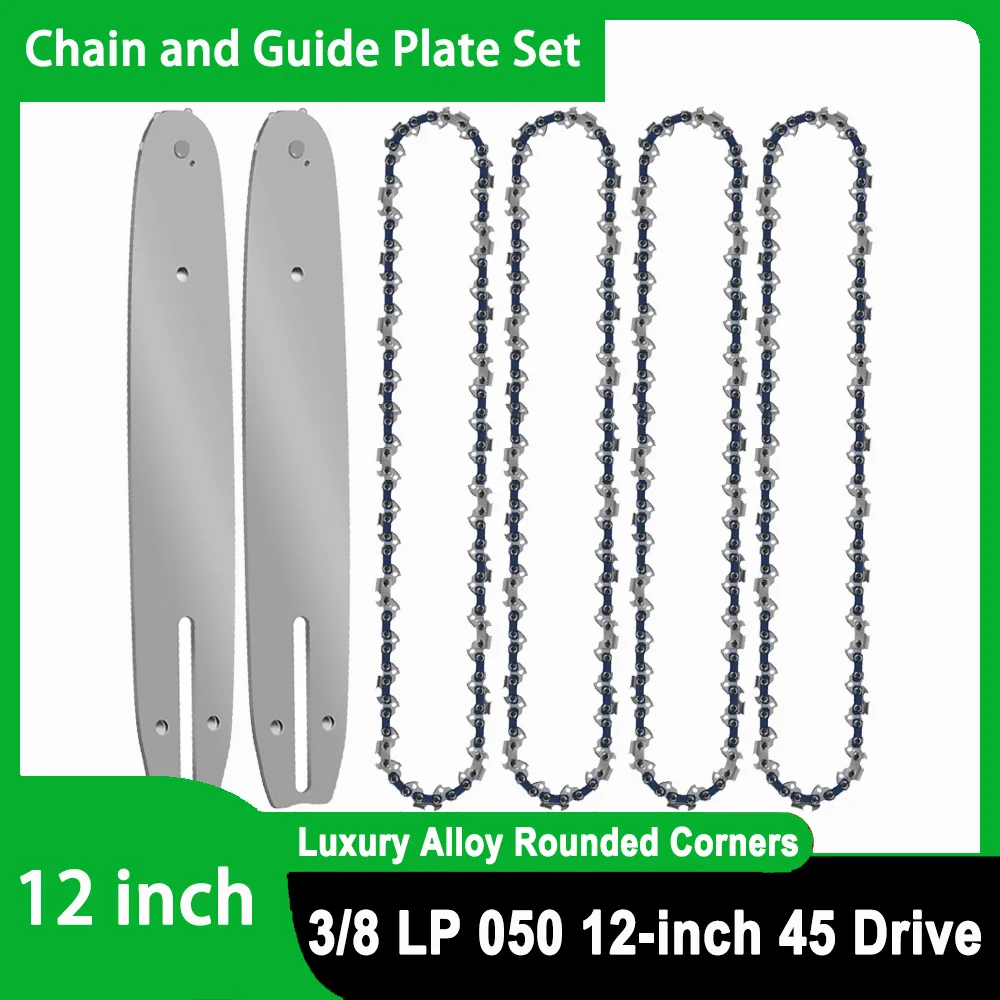 12" Alloy Chainsaw Guide Bar Chain Saw Set Engineered for Brushless ...