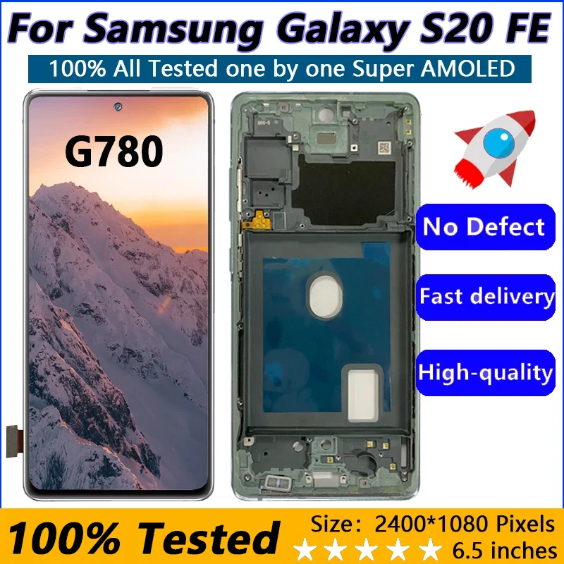 Super AMOLED S20 FE For Samsung Galaxy S20Fe G780F G780F/D G780G LCD ...
