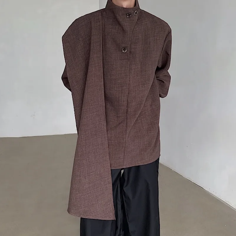 NOYMEI-Brown-2024-Spring-Cleanfit-Chinese-Style-Men-s-Design-Drape ...