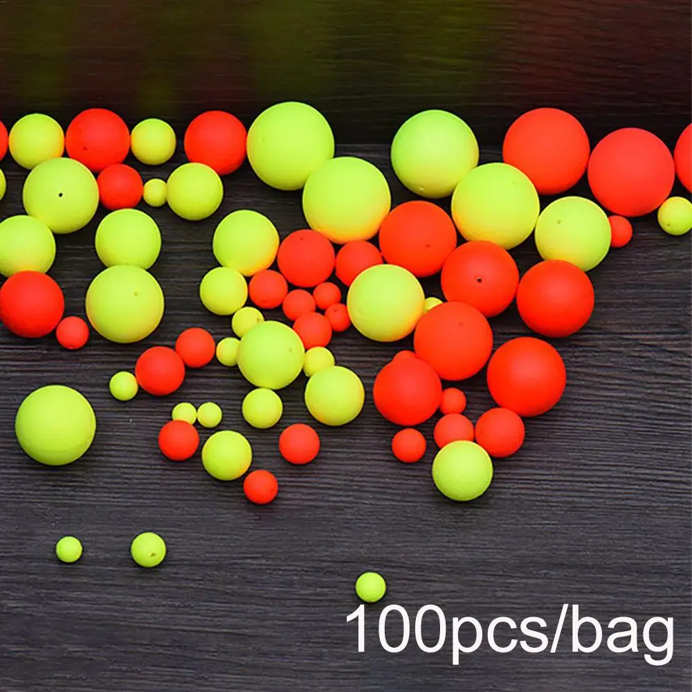High-Quality-100PCS-Foam-Floats-Ball-Beads-Beans-Fishing-Float-Bottom ...