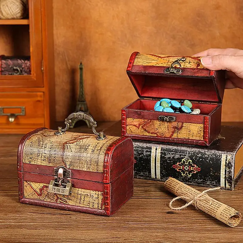 Wooden-Chest-Box-Durable-Wooden-Chest-With-Lock-And-Handle-Vintage ...