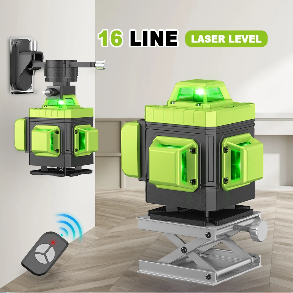 Lfine-Nivel-Laser-16-Lines-Professional-Laser-Level-Horizontal-Vertical-Green-Laser-Automatic ...