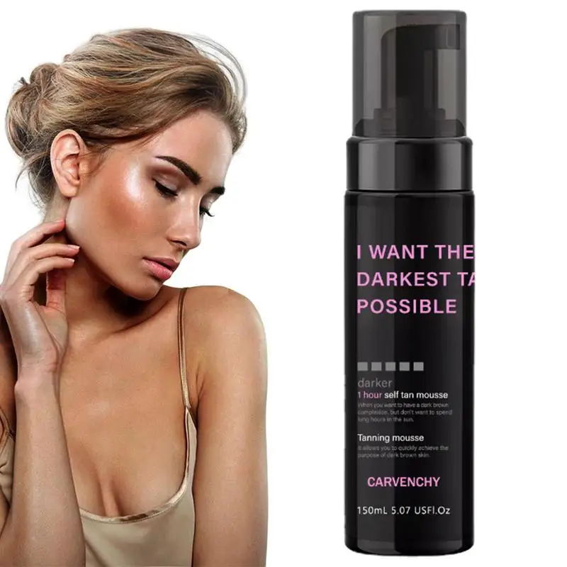 150ml Self Tanning Mousse Spray Fast Body Face Self Tanner Fake Tan