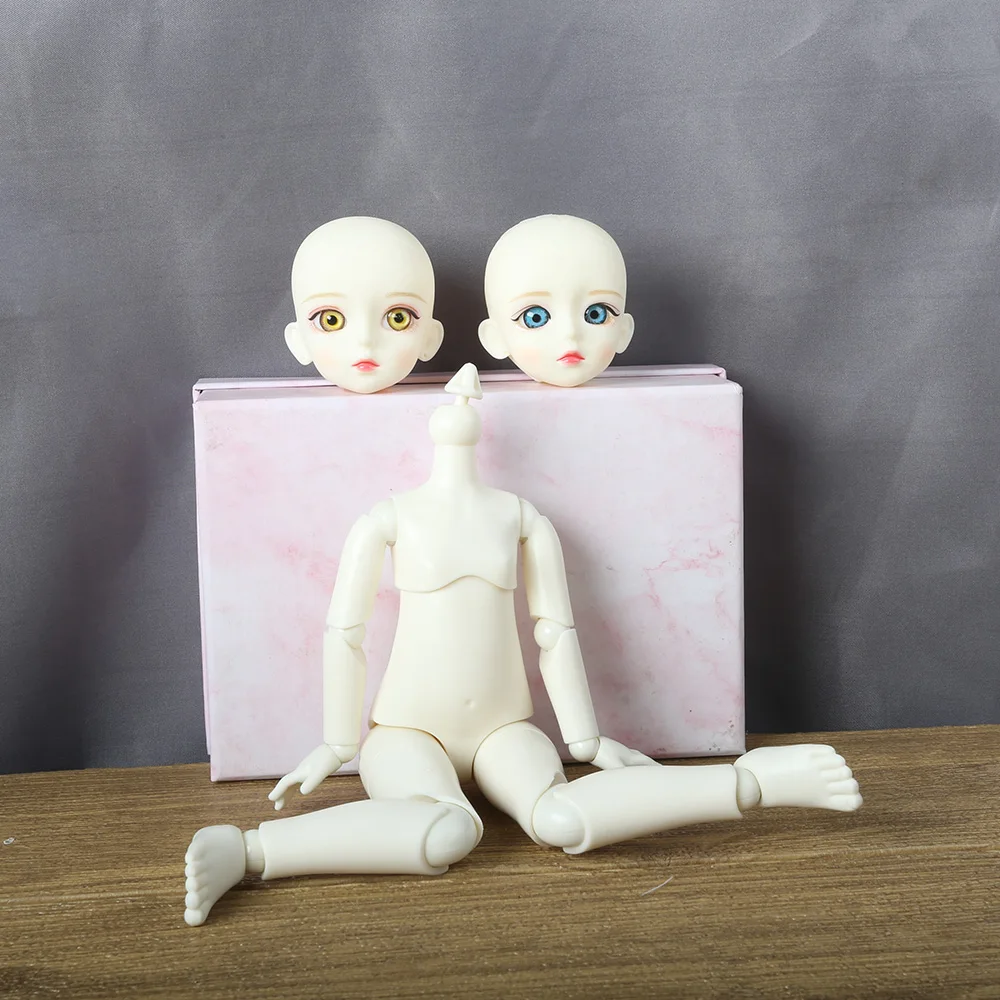26cm Mechanical joint BJD Doll Nude body No Make Up Dolls White Skin Offical Make up Naked DIY Doll