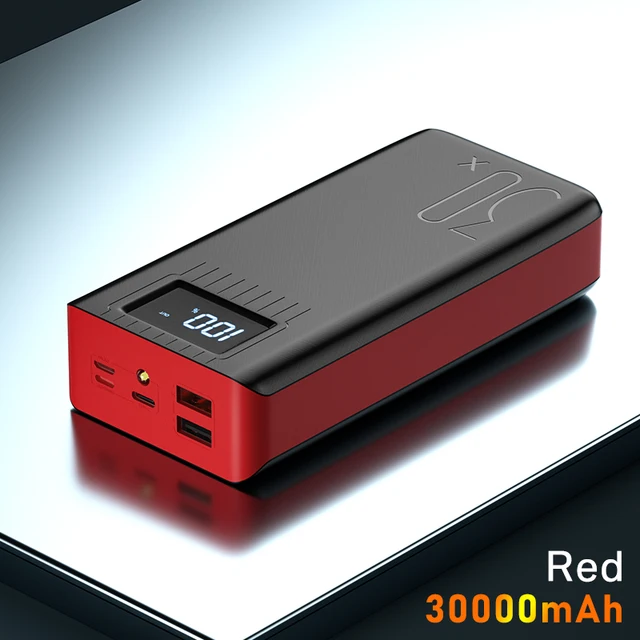 Power Bank 30000mAh TypeC Micro USB C Powerbank LED Display Portable ...