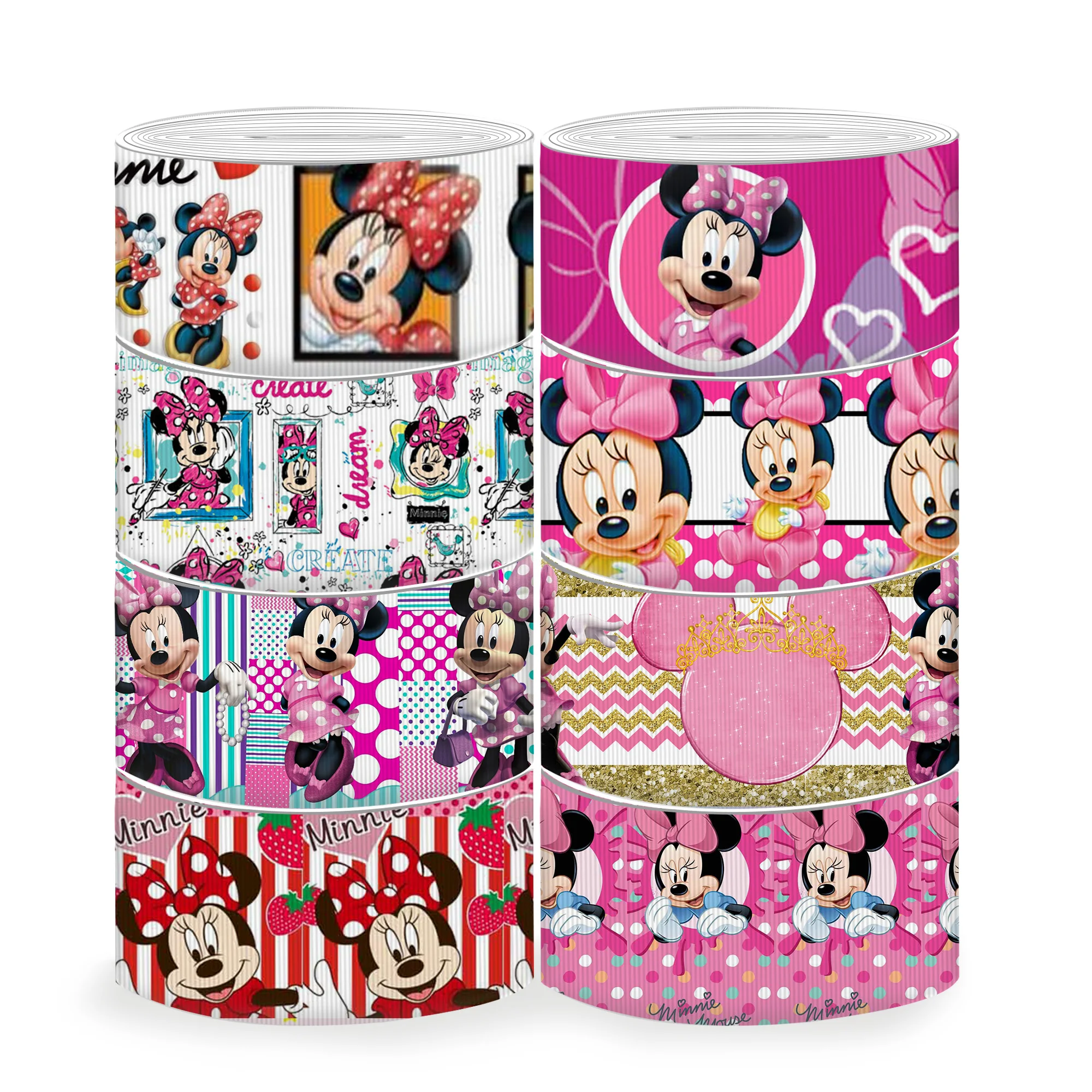 Disney25mm-5-Yards-Multi-Size-Princess-Minnie-Mouse-Printed-Grosgrain ...