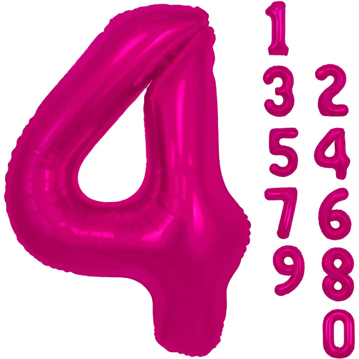 Hot-Pink-Number4-Balloon-Jumbo-Digit-Mylar-Foil-Helium-Bright-Pink ...