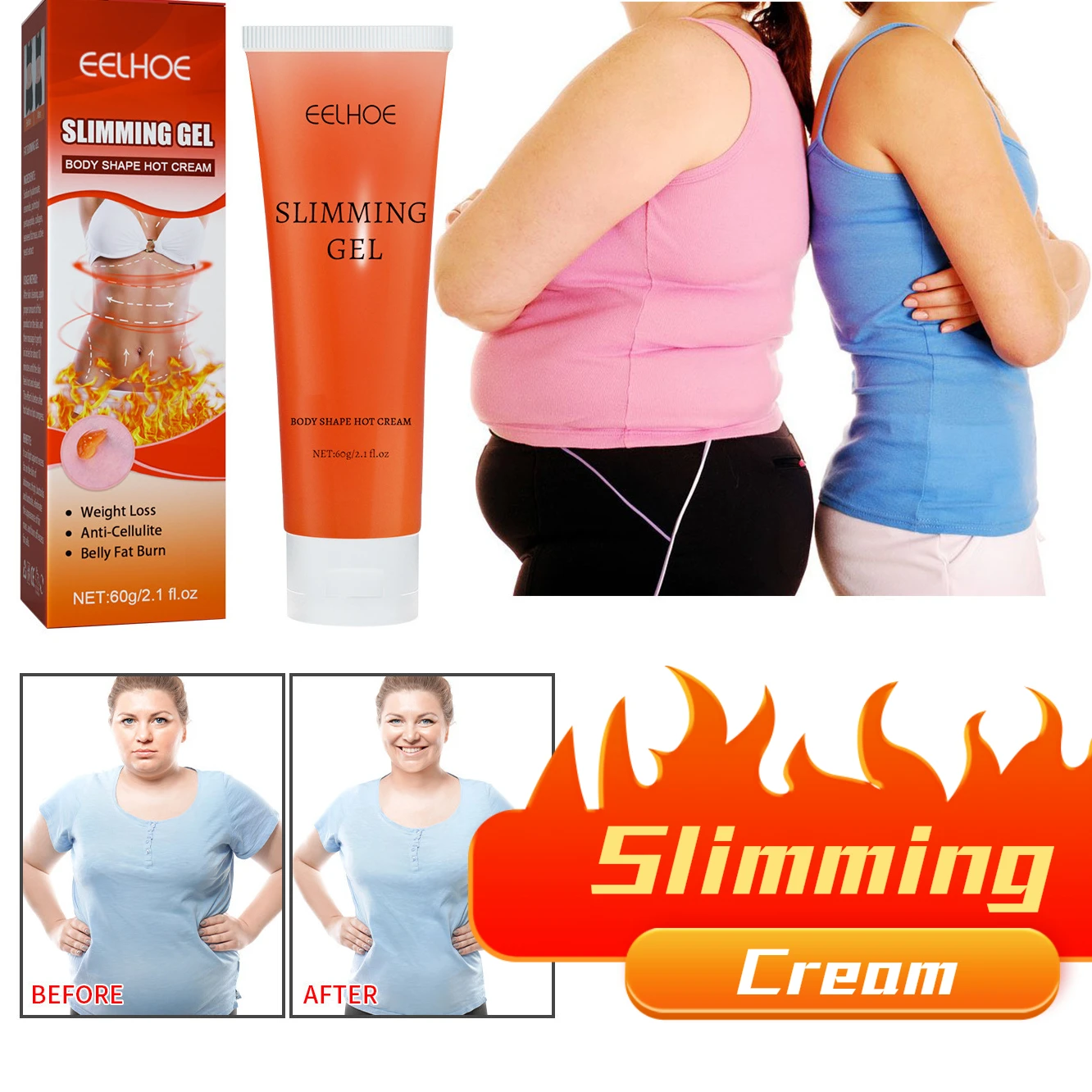 60g-Slimming-Cream-Firming-Gel-Sweating-Moisturizing-Skin-Body-Shaping ...