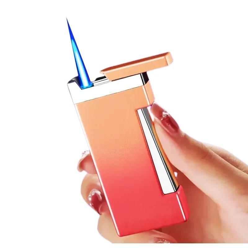 New-Dust-Proof-Lighter-Butane-Gas-Filled-Metal-Gradient-Cigarette ...