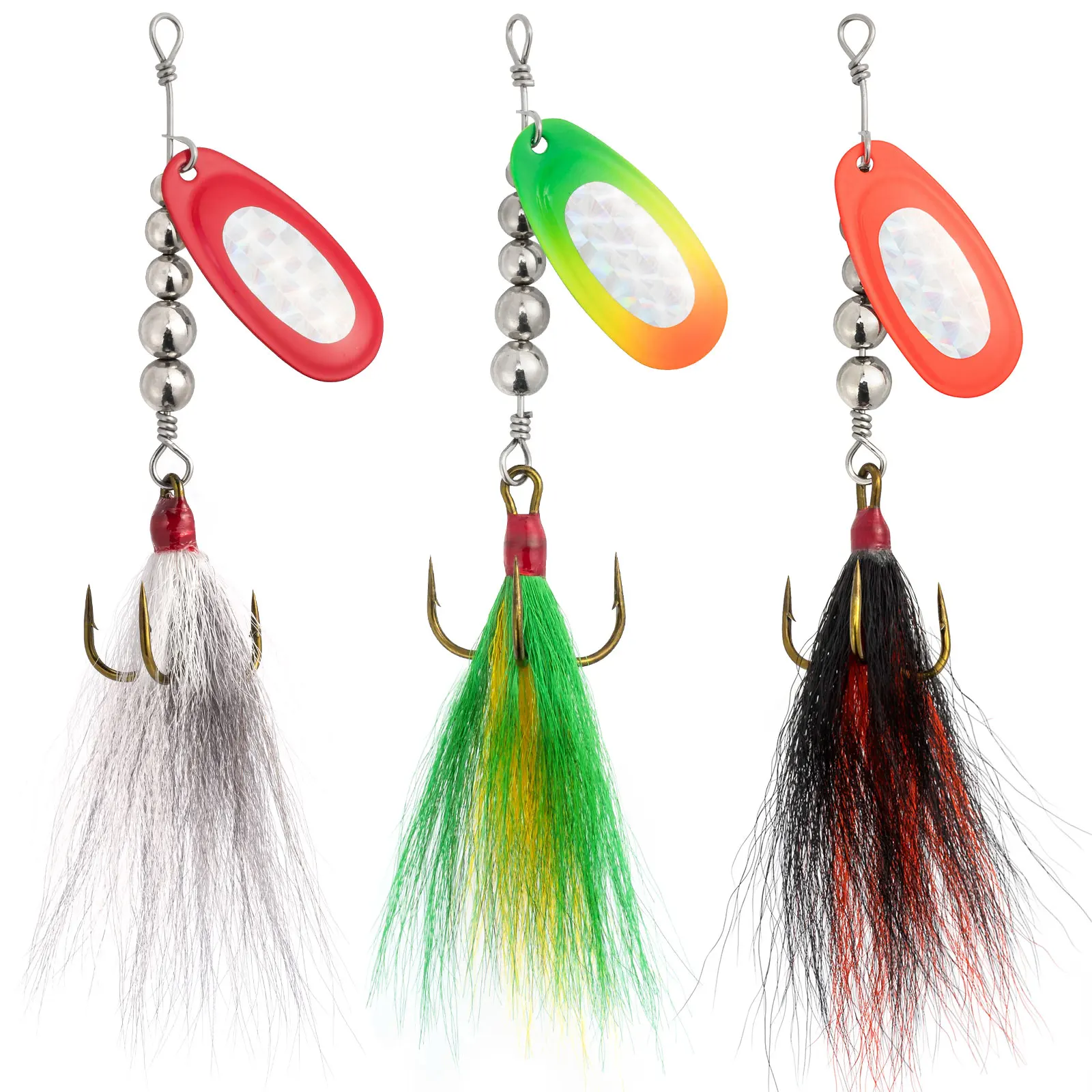 3pcs-Fishing-Inline-Spinner-Bucktail-Spinnerbait-Freshwater-Stainless ...