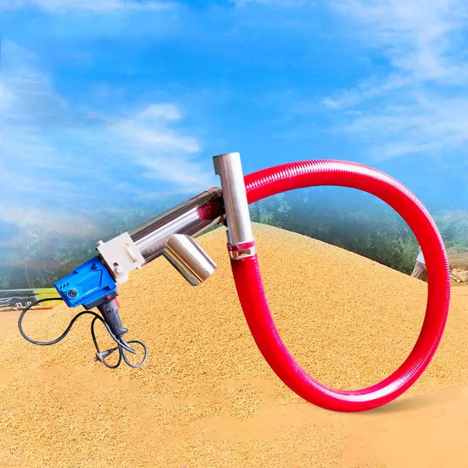 Fine Gravel Portable Grain Pump Machine - 110V Electric Screw Conveyor ...